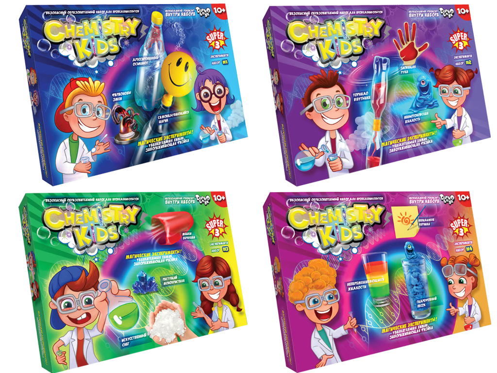 Купити Безпечний освітній набір для проведення дослідів CHEMISTRY KIDS ...