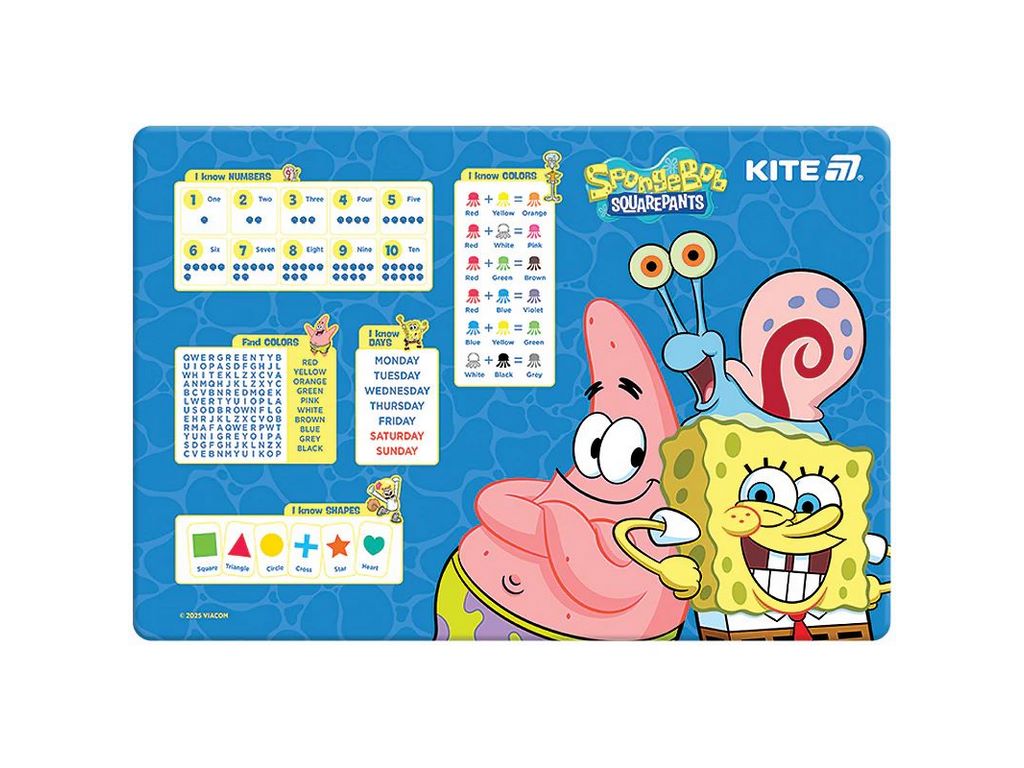 Купити Підкладка настільна SpongeBob SquarePants 42,5x29см, Kite недорого