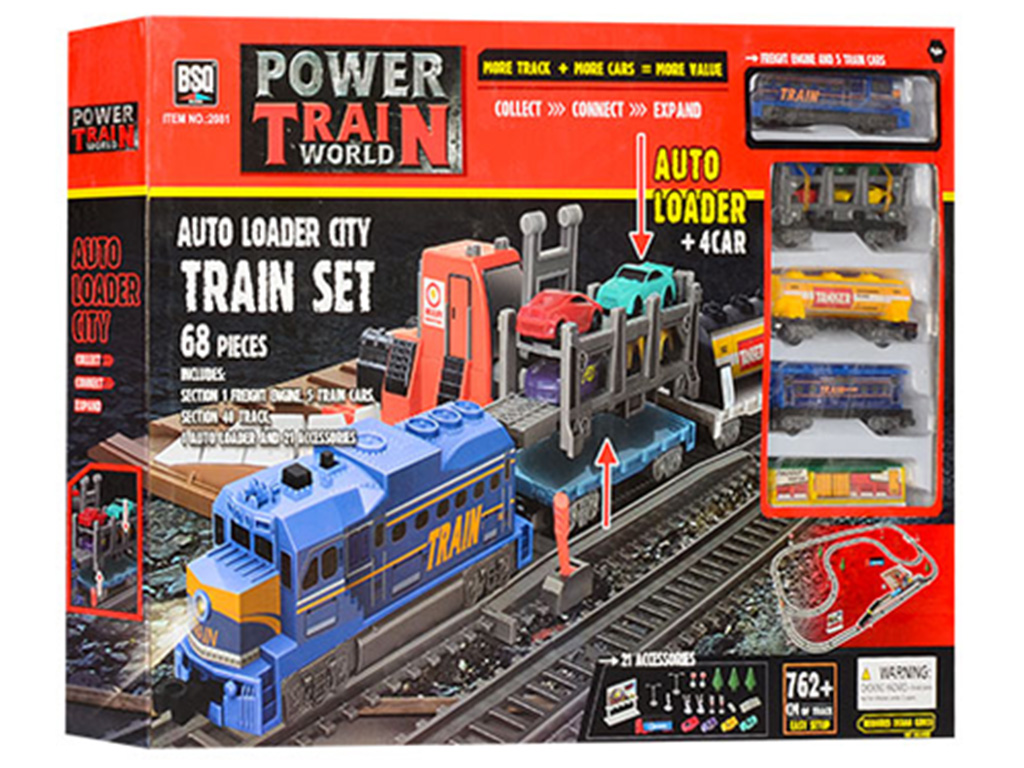 Купити Залізна дорога POWER Train World. 2081. 68 деталей недорого