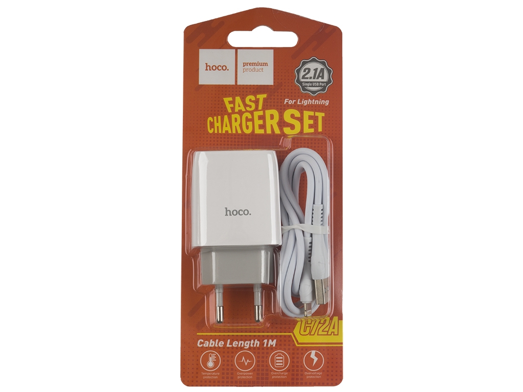 Купити Зарядний пристрій C72A USB EU Apple. Hoco 12998 White недорого